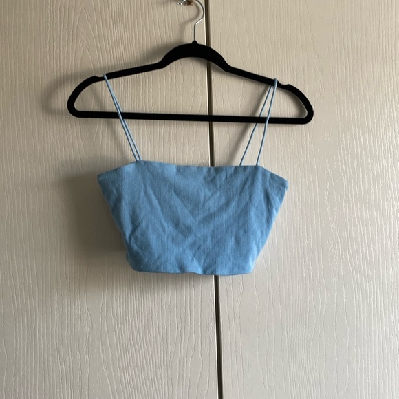 SHEIN | Tops | Medium Light Blue Crop Top From Shein | Poshmark